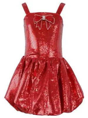 LOLA + THE BOYS Sequin Bubble Dress - Red