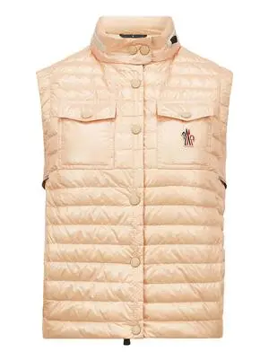 Moncler Gumiane Hooded Down Vest - Pink