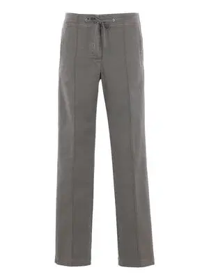 Aspesi Straight-leg Gabardine Trousers - Grey