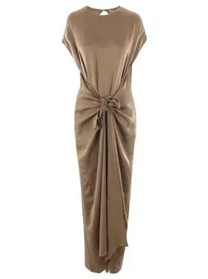 Dusan Satin Jumpsuit - Gold