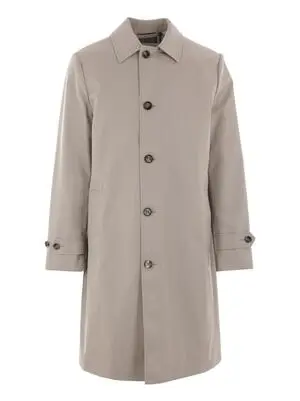 Burberry Single-breasted Overcoat - Heron