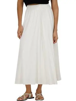 POINT Panel Linen Skirt - Cream
