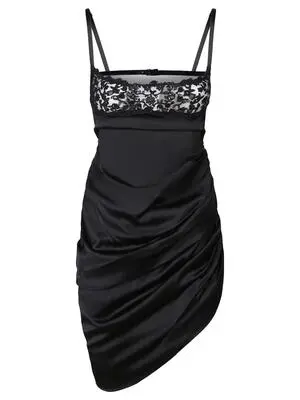 Jacquemus Asymmetric Lingerie Dress - Black