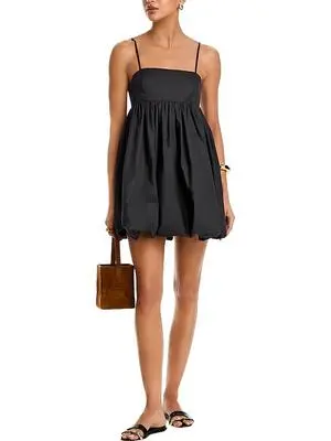 LUCY PARIS Sarah Mini Poplin Bubble Dress - Black