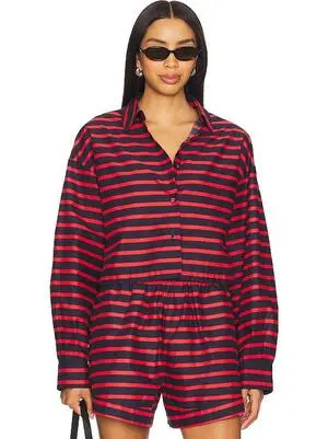 WEWOREWHAT Cropped Button-Down Shirt