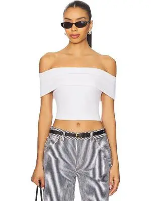 Lamade Off Shoulder Cropped Top - Dove