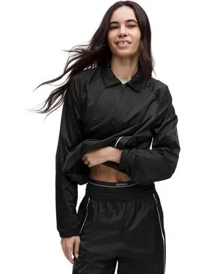Lululemon Stretch Satin Nylon Jacket - Black/white