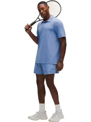 Lululemon Striped Mesh Tennis Short - Prep Blue