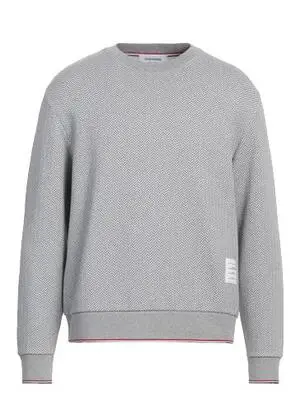 Thom Browne Sweater In Light Cotton - Grey