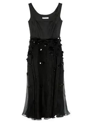 Viktor & Rolf Embroidered A-line Maxi Dress - Black
