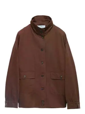 Prada Gabardine Shirt Jacket - Brown