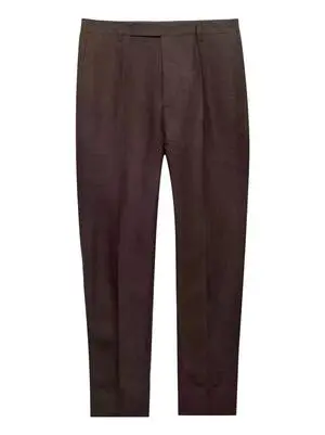 Prada Linen Trousers - Brown