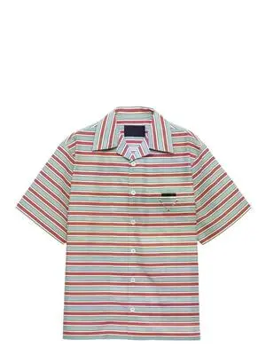 Prada Striped Bowling Shirt - Blue