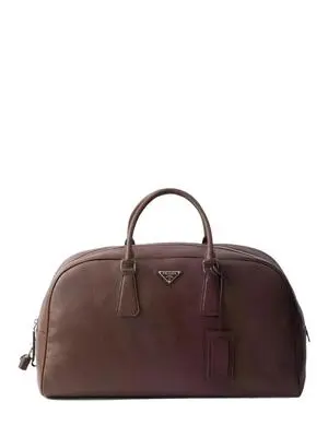 Prada Leather Duffle Bag - Brown