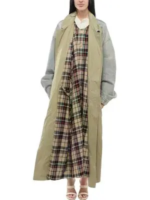Balenciaga Asymmetric Layered Jeans Coat - Neutrals