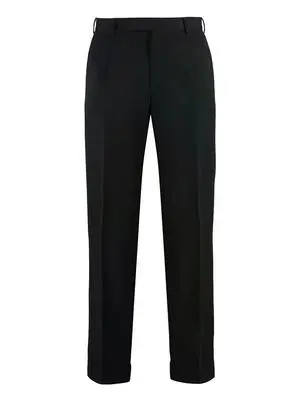 PT TORINO Virgin Wool Trousers - Black