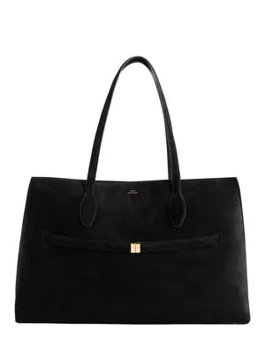 TOTEME Suede Lounge Tote - Black
