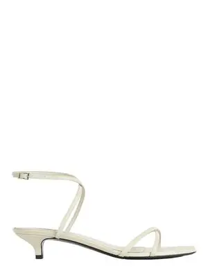 TOTEME Leather Crossover Sandals - Off-white