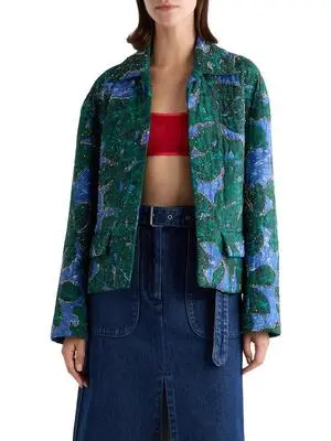 Dries Van Noten Embellished Open-front Jacket - Malachite