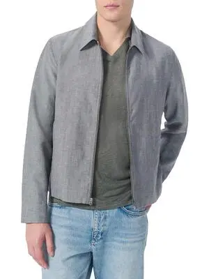 Rag & Bone Melrose Donegal Wool Blend Zip Jacket - Grey