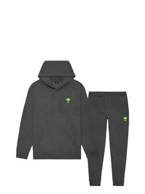 DALIX Alien Design Sweatsuit Set Charcoal Htr