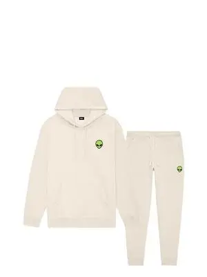 DALIX Alien Design Sweatsuit Set Sandshell