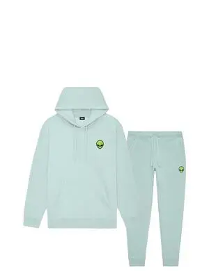 DALIX Alien Design Sweatsuit Set Sea Foam