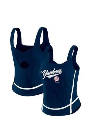 WEAR BY ERIN ANDREWS New York Yankees Square Neck Tank Top - Navy