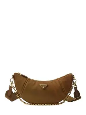 Prada Demi-lune Shoulder Bag - Brown