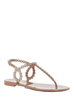 AQUAZZURA Almost Bare Embellished Sandals - Powder Pink