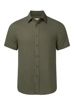 Onia Standard Short Sleeve Linen Shirt - Agave