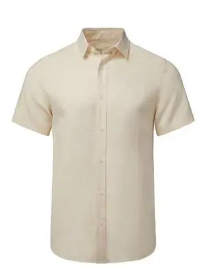 Onia Standard Short Sleeve Linen Shirt - Oat