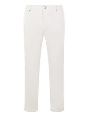 Brunello Cucinelli Stretch Cotton Denim Jeans - White