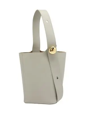 Loewe Pebble Medium Leather Bucket Bag Grey