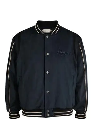 HONOR THE GIFT Velvet Varsity Jacket - Navy