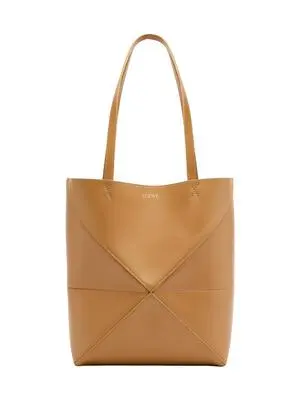 Loewe Puzzle Medium Leather Tote Tan