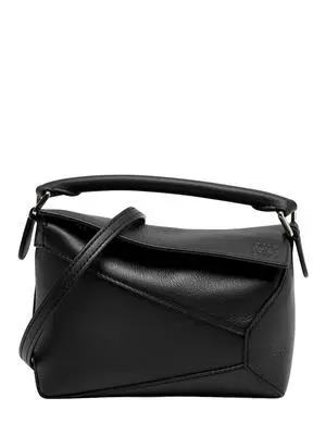 Loewe Puzzle Edge Mini Leather Cross-body Bag Black