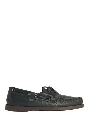 Paraboot Barth Leather Boat Shoes - Green