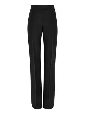 FERRAGAMO Wool Faille Trousers - Black