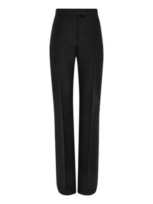 FERRAGAMO Wool Faille Trousers - Black