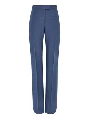 FERRAGAMO Wool Faille Trousers Blue