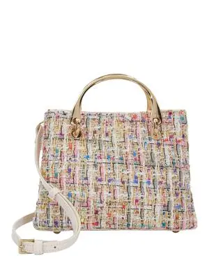 Dune London Tweed Top Handle Bag With Gold Tone Hardware - Multi