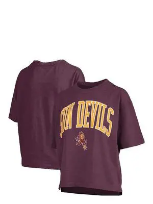 PRESSBOX Arizona State Sun Devils Oversized Slub T-shirt - Maroon