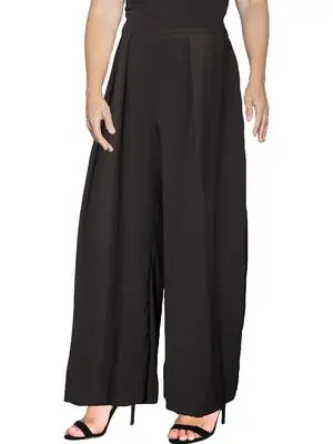 STANDARDS & PRACTICES High-waisted Wide Leg Pants - Black
