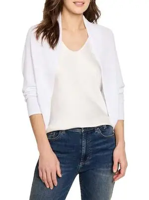 NIC+ZOE Cotton-blend Shrug Cardigan - Paper White