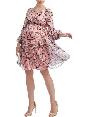 KIMI + KAI Rosie Maternity Babydoll Dress - Multicolored