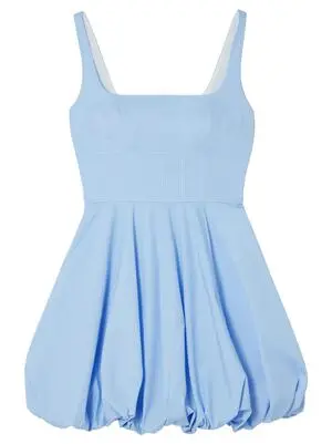 EMILIA WICKSTEAD Annabelle Cotton-poplin Mini Dress - Blue