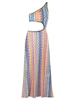 Missoni One-shoulder Cutout Printed Maxi Dress - Multi