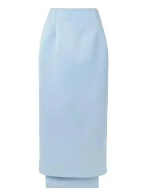 EMILIA WICKSTEAD Harleigh Convertible Duchesse-satin Midi Skirt - Blue