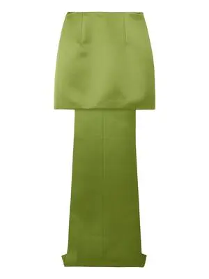 EMILIA WICKSTEAD Harleigh Duchesse-satin Maxi Skirt - Green